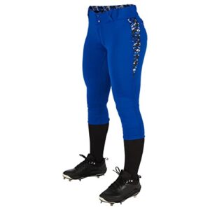 champro leadoff traditional women’s low-rise pant, women’s medium, royal