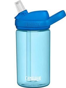 camelbak eddy+ kids bpa-free water bottle with straw, 14oz, true blue (2282401040)