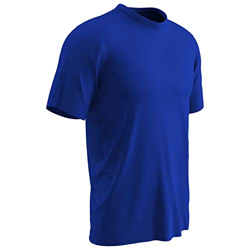 CHAMPRO Men's Vision Lightweight Polyester T-Shirt Jersey, Royal, Adult Small