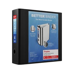 staples 1618292 4-inch 3-ring better binder black (44103)