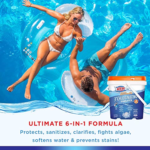 HTH 42048 Ultimate 3" Chlorinating Tablets Swimming Pool Chlorine, 8 lbs