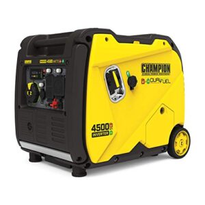 champion power equipment 200988 4500-watt dual fuel rv ready portable inverter generator, electric start