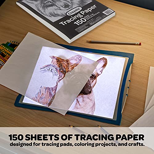 Crayola Tracing Paper 8 1/2” X 11”, Transparent Vellum Paper for Tracing Pads, 150 Sheets [Amazon Exclusive]