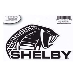 logo products inc. carroll shelby decal – cobra – black – large