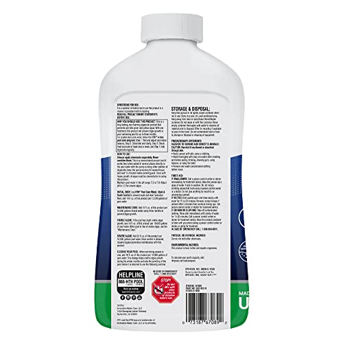 HTH Pool Care Algae Guard Ultra, Swimming Pool Chemical Kills & Prevents All Algae, Long Lasting Formula, 32 fl oz