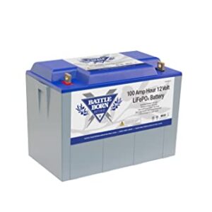 Battle Born Batteries LiFePO4 Deep Cycle Battery - 100Ah 12v Lithium Battery w/Built-In BMS - 3000-5000 Deep Cycle Rechargeable Battery - RV/Camper, Marine, Overland/Van, and Off Grid Applications