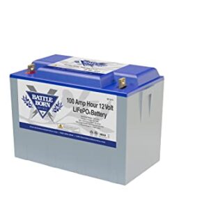 Battle Born Batteries LiFePO4 Deep Cycle Battery - 100Ah 12v Lithium Battery w/Built-In BMS - 3000-5000 Deep Cycle Rechargeable Battery - RV/Camper, Marine, Overland/Van, and Off Grid Applications