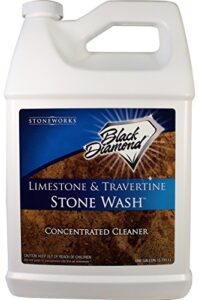 black diamond stoneworks limestone and travertine floor cleaner: natural stone, marble, slate, polished concrete, honed or tumbled surfaces. concentrated ph. neutral.1 gallon