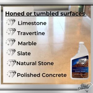 Black Diamond Stoneworks Limestone and Travertine Floor Cleaner: Natural Stone, Marble, Slate, Polished Concrete, Honed or Tumbled Surfaces. Concentrated Ph. Neutral.1 Gallon