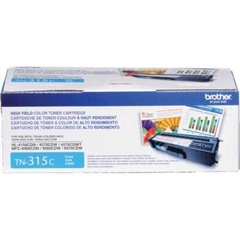 Brother TN315C Toner Cartridge for Brother Laser Printer Toner - Retail Packaging - Cyan