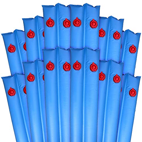 Robelle 3809-12 Deluxe 16g. Double-Chamber 8-Foot Blue Winter Water Tube For Swimming Pool Covers, 12-Pack