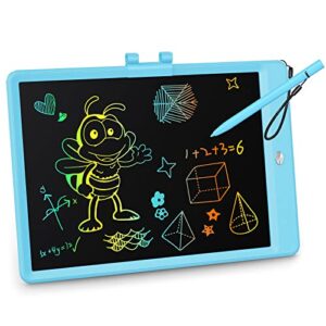 kokodi lcd writing tablet, 10 inch colorful toddler doodle board drawing tablet, erasable reusable electronic drawing pads, educational and learning toy for 3-6 years old boy and girls