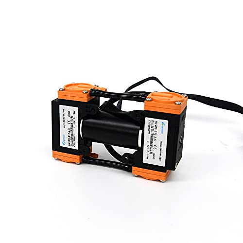 Small Double Head Vacuum Pump 12V DC brushless Motor Kamoer HLVP8-2 Micro Diaphragm Pump air Compressor high Flow≥360L/H Series Connection (12V)