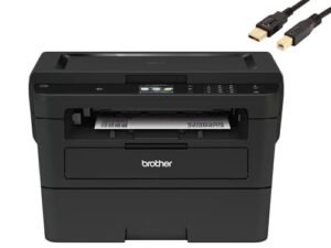 new brother hl-l23 95dw compact monochrome laser printer, cloud-based print & scan,flatbed copy & scan,wireless printing,durlyfish usb printer cable,e