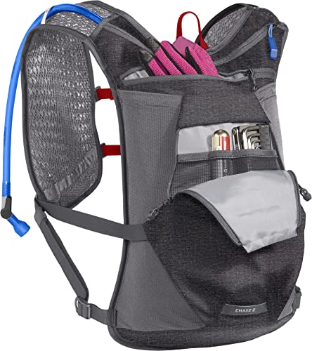 CamelBak Chase 8 Limited Edition Bike Vest with 2L Fusion Hydration Bladder - Heather Grey/Racing Red