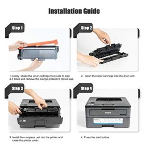 TonerPlusUSA Compatible Toner Cartridge and Drum Unit Set Replacement for Brother TN660 TN630 DR630 High Yield for DCP-L2540DW/HL-L2300D/L2360DW/MFC-L2680W/L2685DW Black (2DR630+ 8TN660, [2+8] Pack)