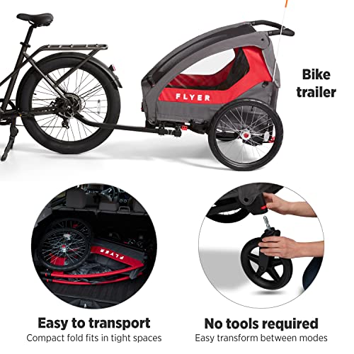 Flyer™ Duoflex 2 in 1 Bike Trailer and Stroller for Toddlers, 1+ Years