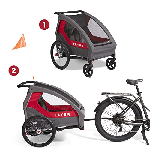 Flyer™ Duoflex 2 in 1 Bike Trailer and Stroller for Toddlers, 1+ Years