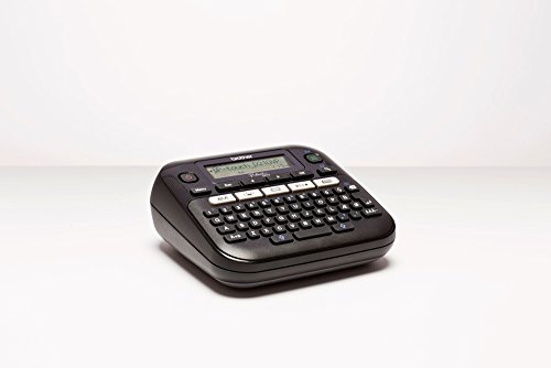 Brother PT-D210VP Label Maker, P-Touch Label Printer, Desktop, QWERTY Keyboard, Up to 12mm Labels, Includes Carry Case/AC Adapter/12mm Black on White Tape Cassette, UK Plug