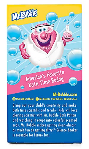 Mr. Bubble Kids Bath Bomb Potions - Colorful Fizzy Fun - Cool Foam and Bubble Science Beaker for The Bath (Pack of 4)