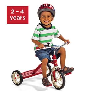 Radio Flyer Classic Red 10" Tricycle for Toddlers Ages 2-4, Toddler Bike