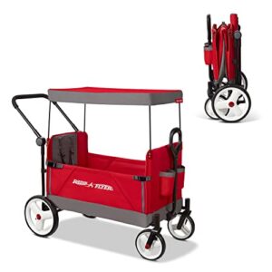 radio flyer convertible stroll ‘n wagon, red