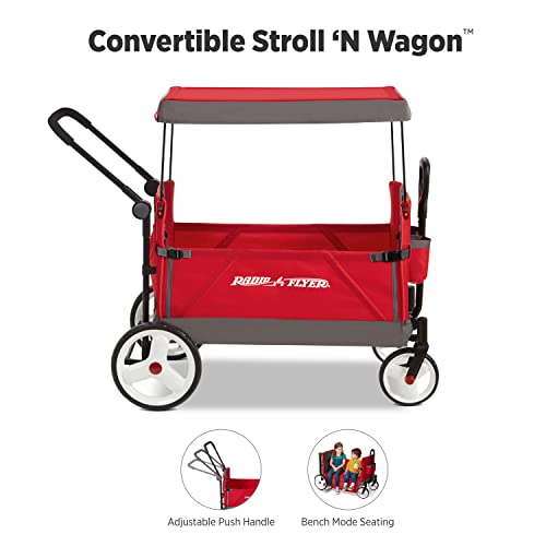 Radio Flyer Convertible Stroll 'N Wagon, Red