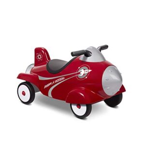 radio flyer retro rocket ride on, red ride on toy for age 12 months to 36 months