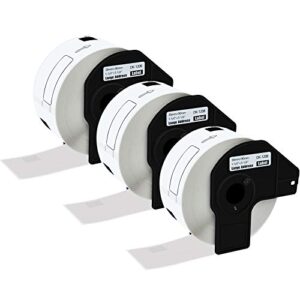 kcymtoner 3 rolls compatible for brother dk-1208 white die cut large shipping paper labels,1-1/2 inches (38mm) by 90mm (3-1/2″), use in ptouch ql-500 ql-710w ql-1050 ql-1060n series label maker