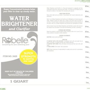 Robelle 2420-02 Water Brightener and Clarifier for Swimming Pools, 1-Quart, 2-Pack