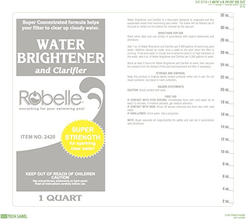 Robelle 2420-02 Water Brightener and Clarifier for Swimming Pools, 1-Quart, 2-Pack