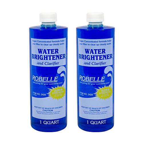 Robelle 2420-02 Water Brightener and Clarifier for Swimming Pools, 1-Quart, 2-Pack