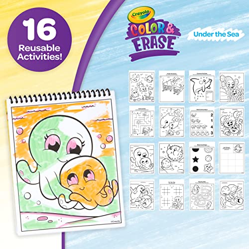 Crayola Color & Erase Reusable Activity Pad, Variety Pack, Toddler Coloring, Easter Basket Stuffers, Gift for Kids, 3, 4, 5, 6 [Amazon Exclusive]