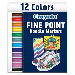 crayola dual chisel tip & brush markers, art markers, gifts for teens, 12ct