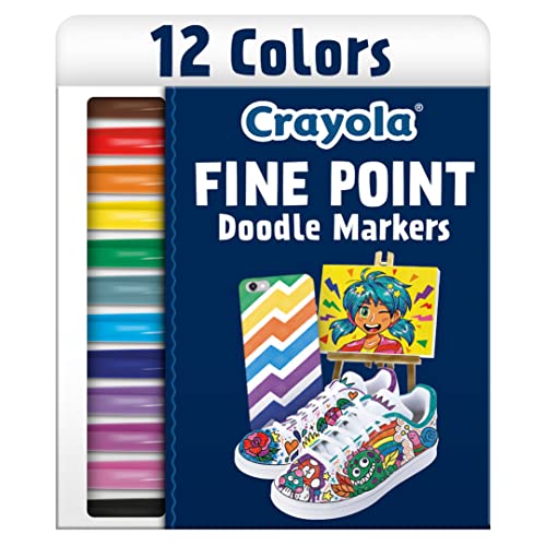 Crayola Dual Chisel Tip & Brush Markers, Art Markers, Gifts for Teens, 12ct