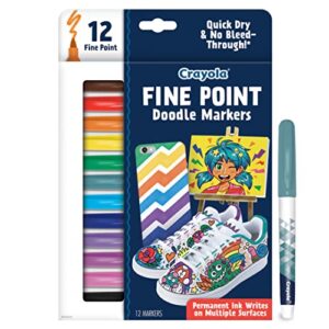 Crayola Dual Chisel Tip & Brush Markers, Art Markers, Gifts for Teens, 12ct