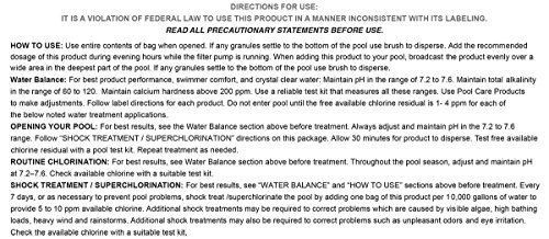 DryTec 1-1901-24 Calcium Hypochlorite Chlorine Shock Treatment for Swimming Pools, 1-Pound, 24-Pack