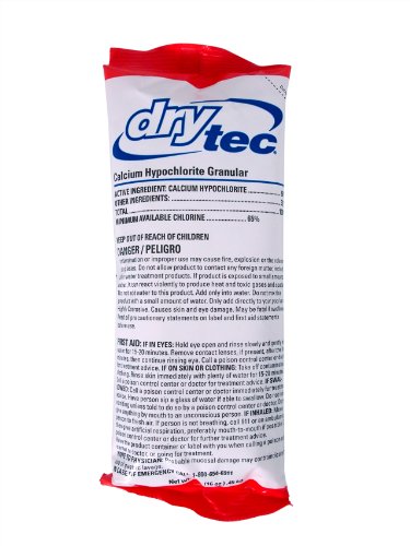 DryTec 1-1901-24 Calcium Hypochlorite Chlorine Shock Treatment for Swimming Pools, 1-Pound, 24-Pack