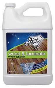 black diamond stoneworks wood & laminate floor cleaner: for hardwood, real, natural & engineered flooring –biodegradable safe for cleaning all floors