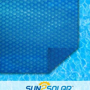 Sun2Solar Blue 30-Foot Round Solar Cover | 1600 Series Style | Heat Retaining Blanket for In-Ground and Above-Ground Round Swimming Pools | Use Sun to Heat Pool Water | Bubble-Side Facing Down in Pool