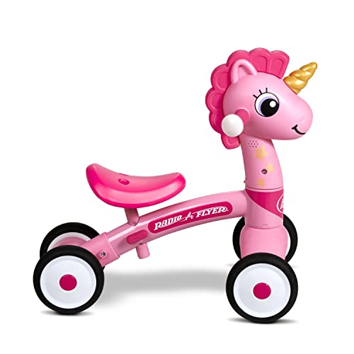 Radio Flyer Lil' Racers: Sparkle The Unicorn Ride on Toy, for Ages 1-3