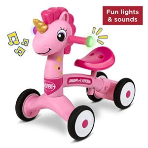 Radio Flyer Lil' Racers: Sparkle The Unicorn Ride on Toy, for Ages 1-3