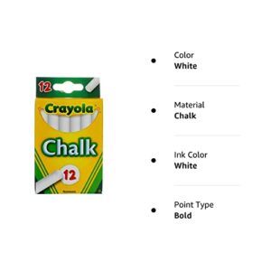 Crayola White Chalk 12 Count