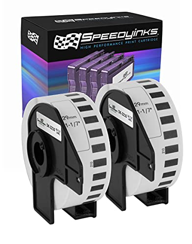 Speedy Inks Compatible Paper Tape Replacement for Brother DK-2210 (White, 2-Pack)