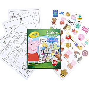 Crayola Peppa Pig Coloring Pages and Stickers, Gift for Kids, Ages 3, 4, 5, 6