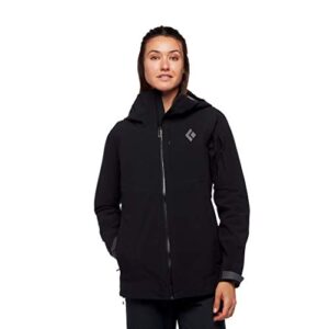 black diamond womens recon stretch ski shell/jacket, black, x-small