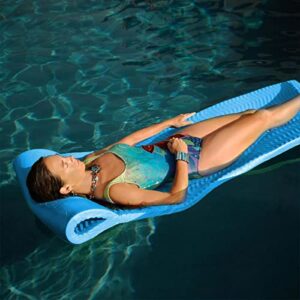 pool mate x-large foam mattress swimming pool float, marina blue