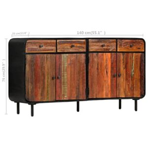 vidaXL Sideboard Storage Kitchen Cabinet Sideboard Buffet Server Bar Wine Cabinet Console Table for Dining Living Room Cupboard Solid Wood Reclaimed