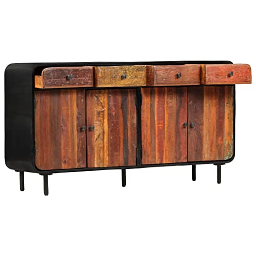 vidaXL Sideboard Storage Kitchen Cabinet Sideboard Buffet Server Bar Wine Cabinet Console Table for Dining Living Room Cupboard Solid Wood Reclaimed