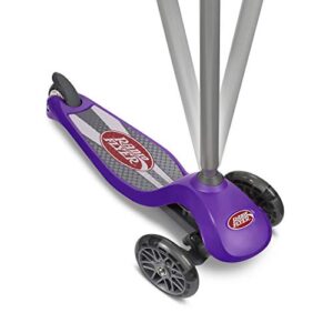 Radio Flyer Lean 'N Glide Scooter with Light Up Wheels, Kids Scooter, Purple Kick Scooter, for Ages 3+ Years